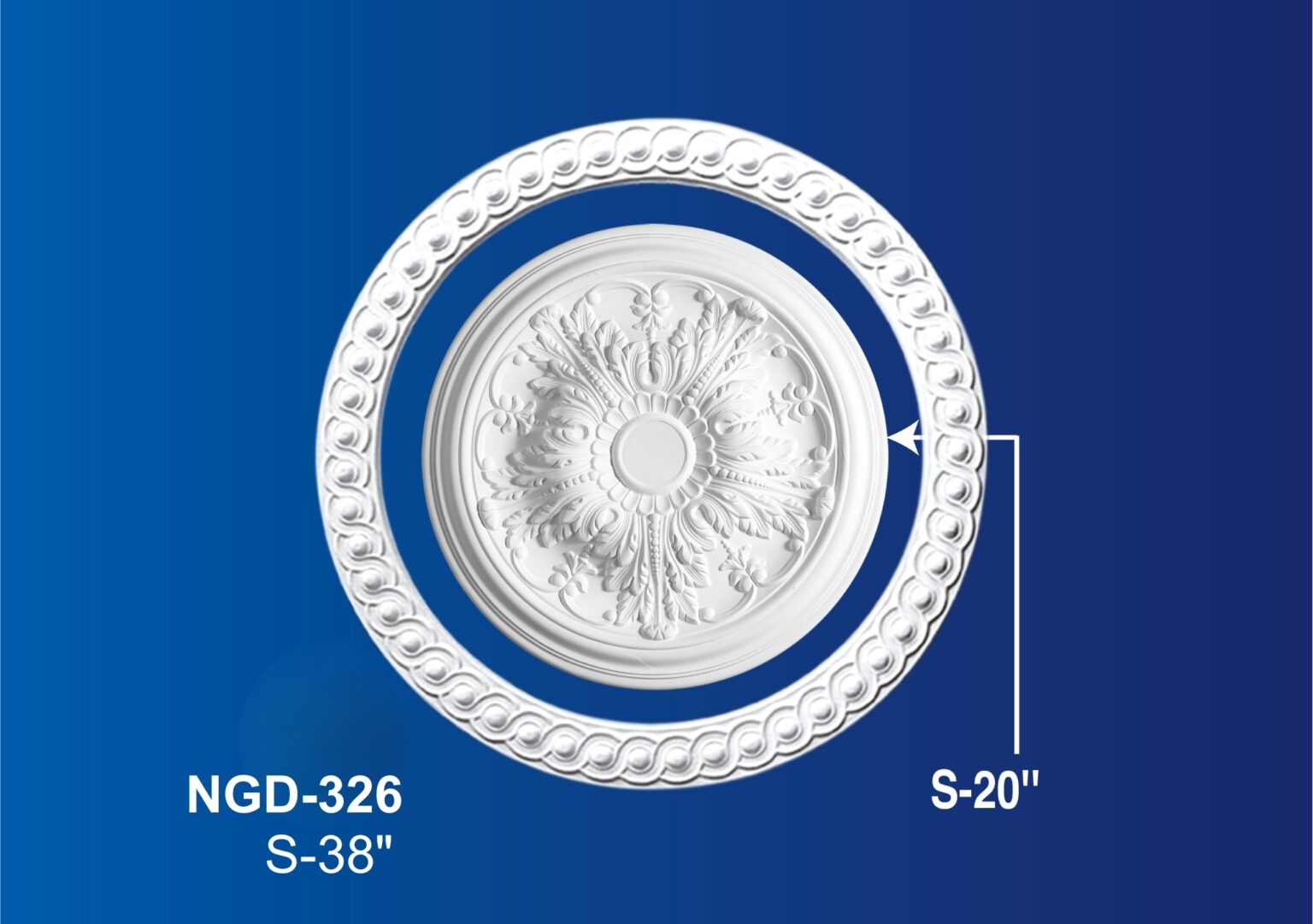 Gypsum Plaster Ceiling Rose Design And Model:NGD-326 | Nova Gypsum ...