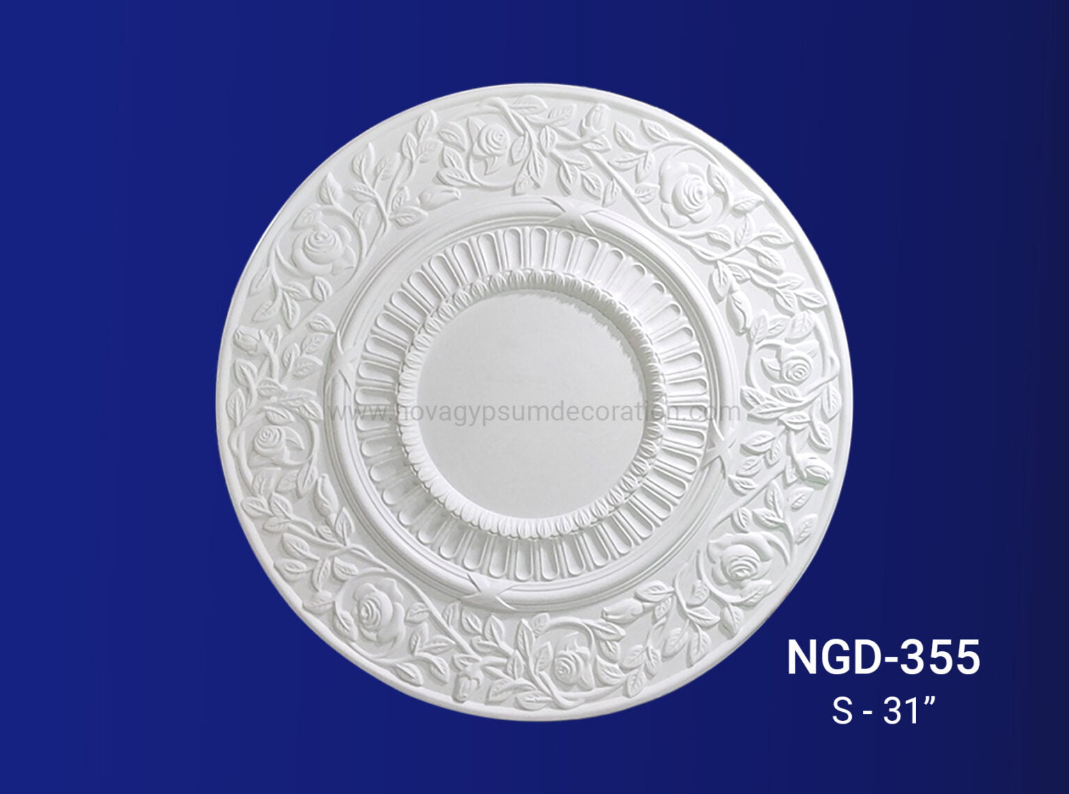 Gypsum Plaster Ceiling Rose Design And Model: NGD-355 | Nova Gypsum ...