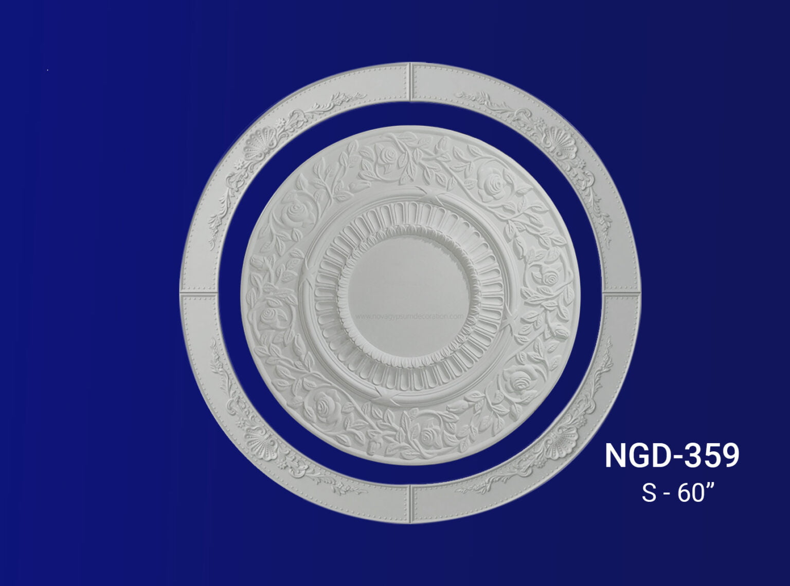 Gypsum Plaster Ceiling Rose Design And Model: NGD-359 | Nova Gypsum ...