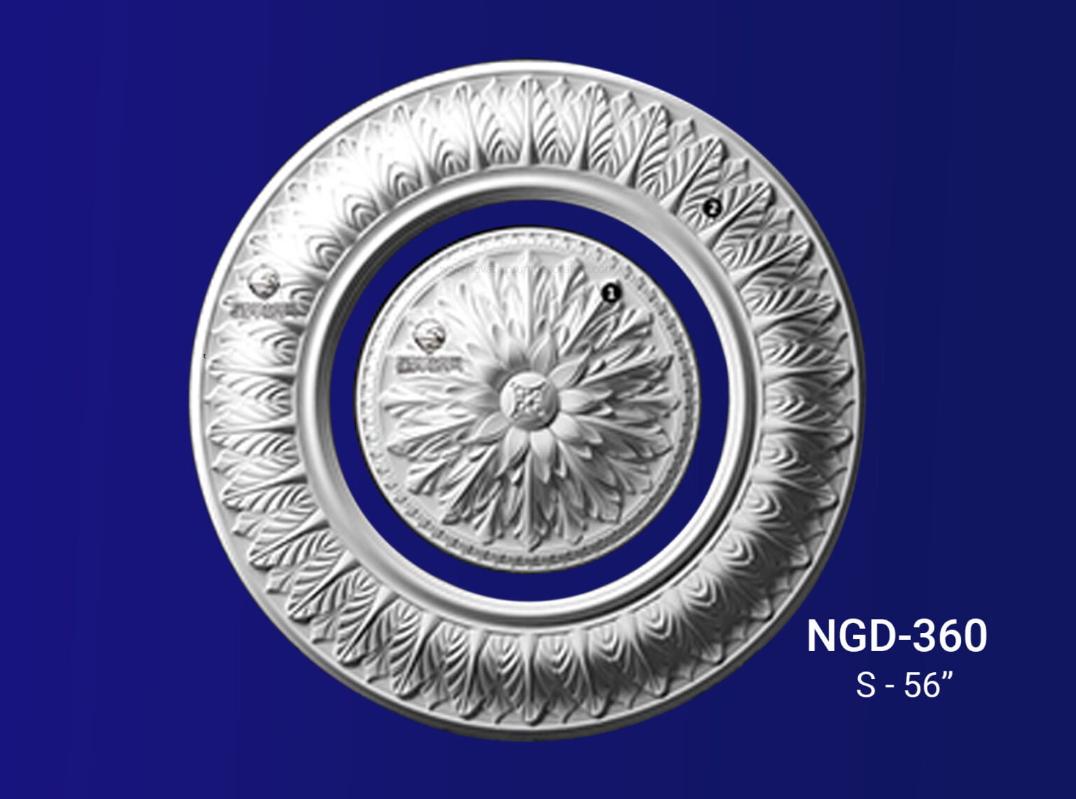 Gypsum Plaster Ceiling Rose Design And Model: NGD-360 | Nova Gypsum Decoration