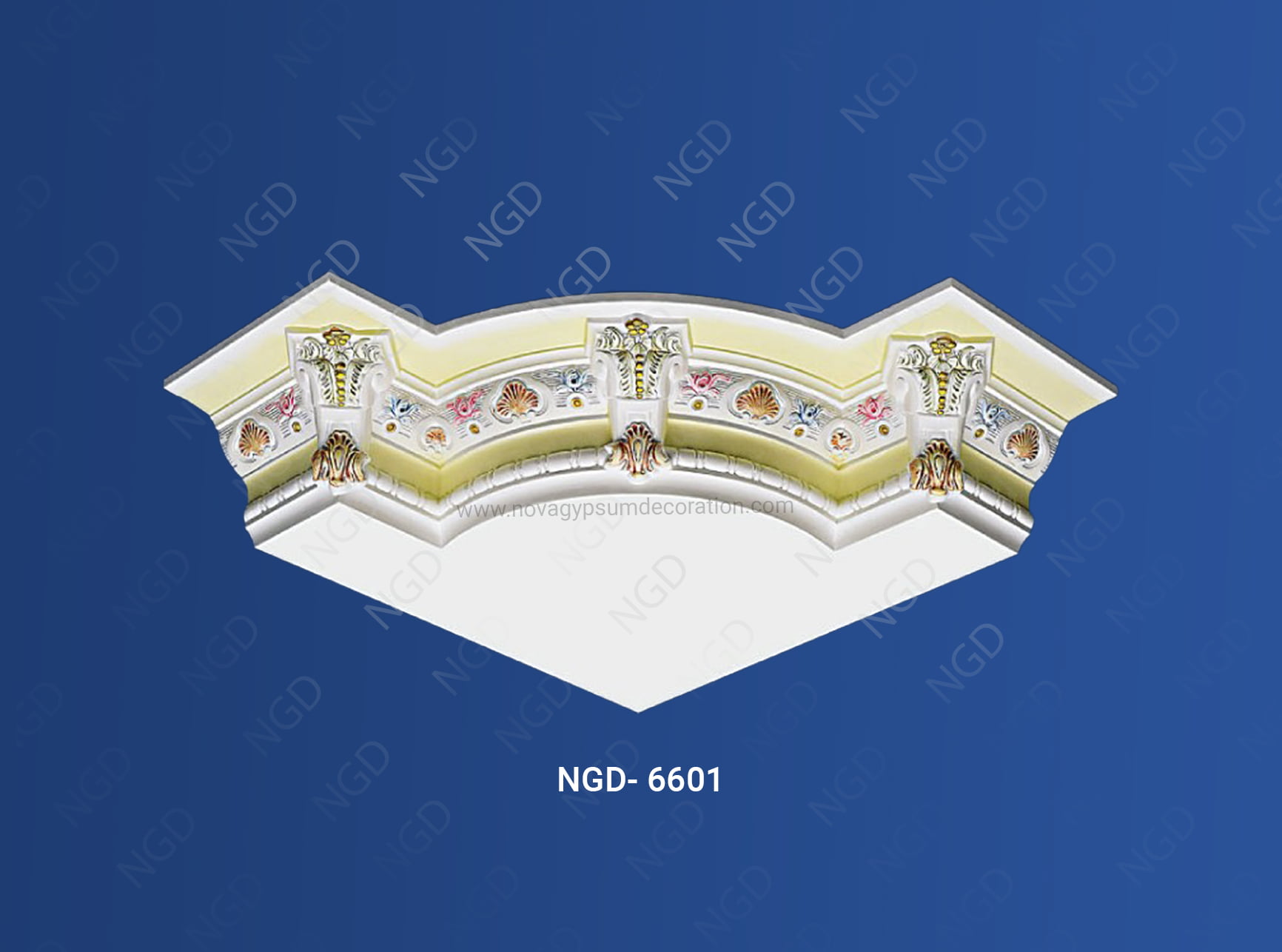 Antique Color Paint Cornice Corner Gypsum Design And Model: NGD-6601 ...