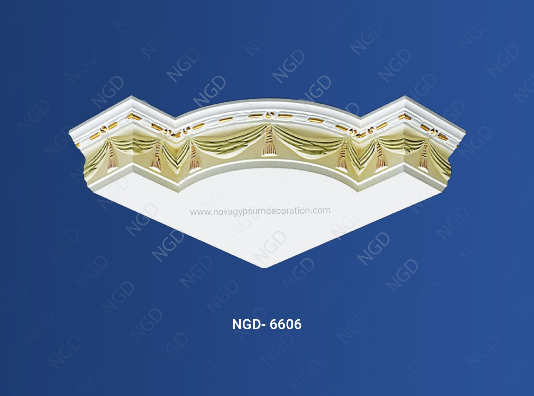 Antique Color Paint Cornice Corner Gypsum Design And Model: NGD-6606 ...