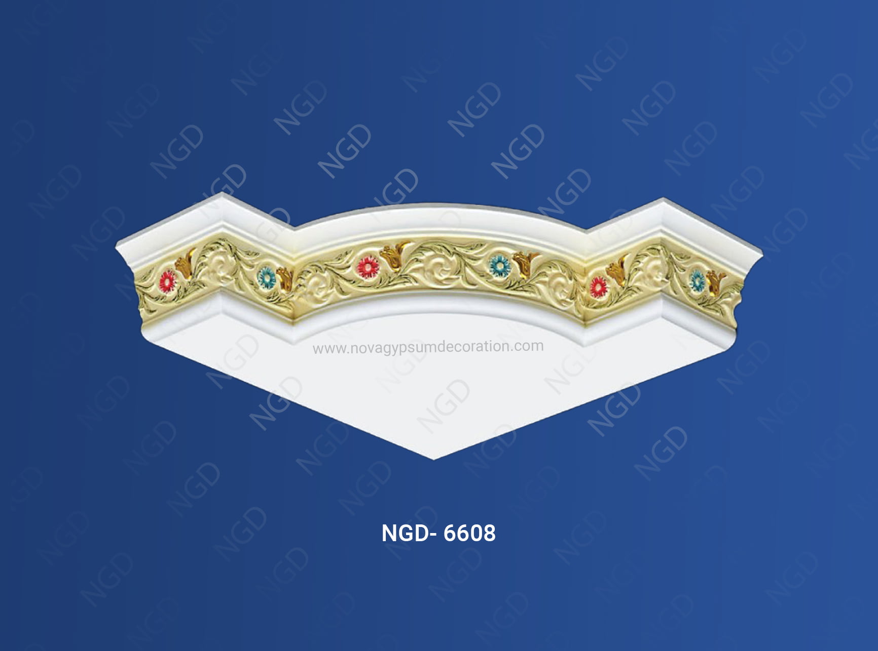 Antique Color Paint Cornice Corner Gypsum Design And Model: NGD-6608 ...