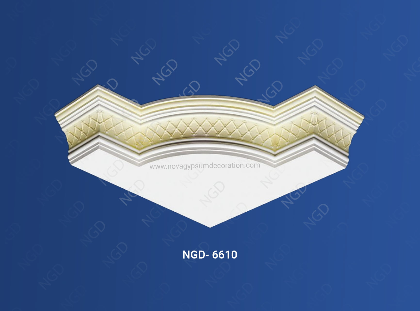 Antique Color Paint Cornice Corner Gypsum Design And Model: NGD-6610 ...