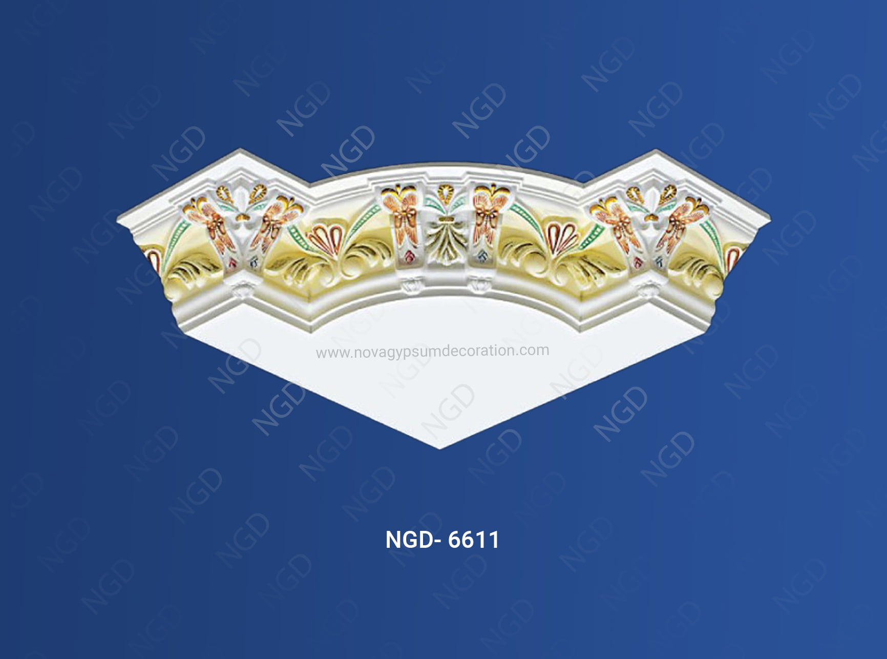 Antique Color Paint Cornice Corner Gypsum Design And Model: NGD-6611 ...