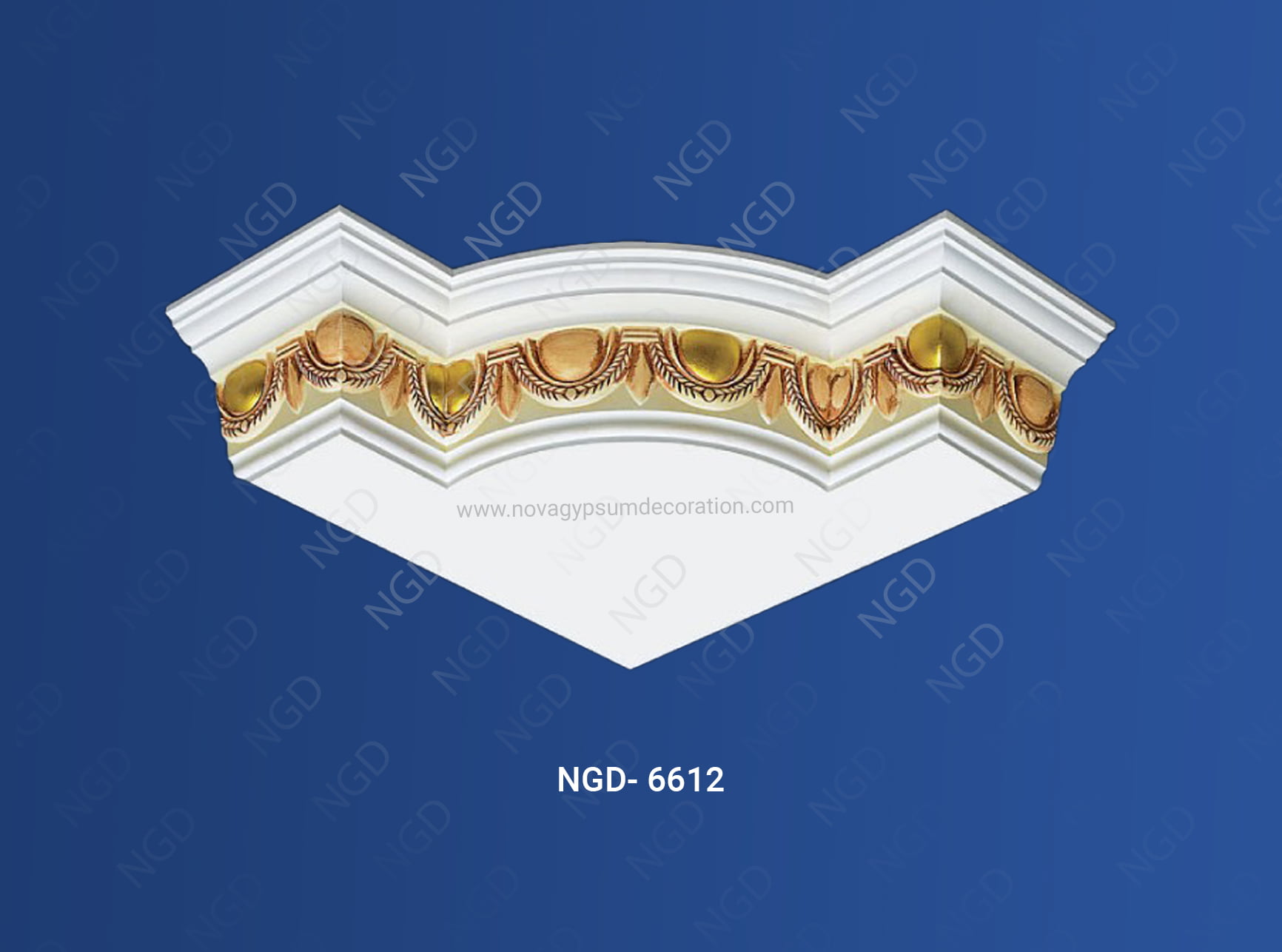 Antique Color Paint Cornice Corner Gypsum Design And Model: NGD-6612 - Nova Gypsum Decoration