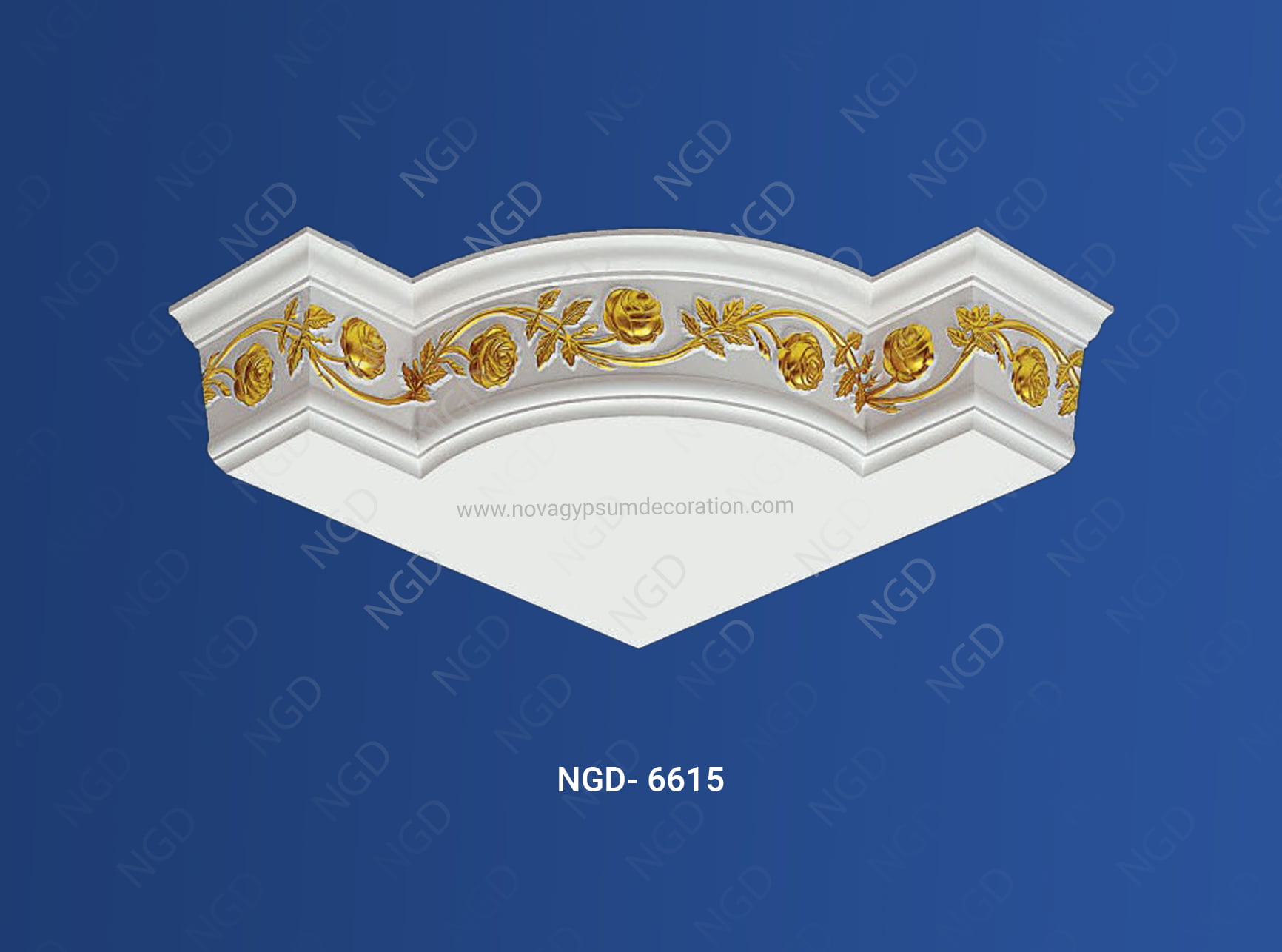Antique Color Paint Cornice Corner Gypsum Design And Model: NGD-6615 ...
