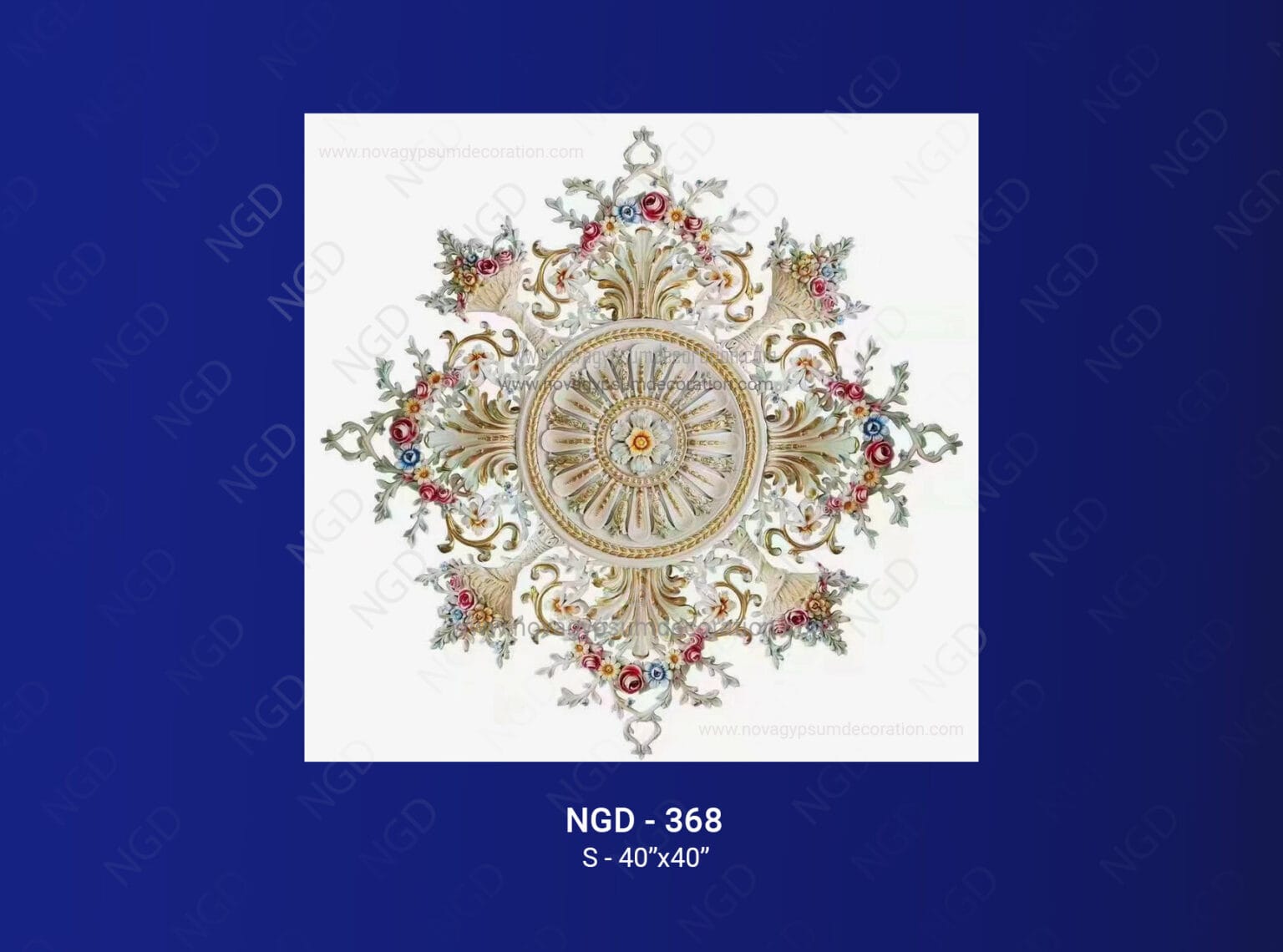 Gypsum Plaster Ceiling Rose Design And Model: NGD-368 | Nova Gypsum ...
